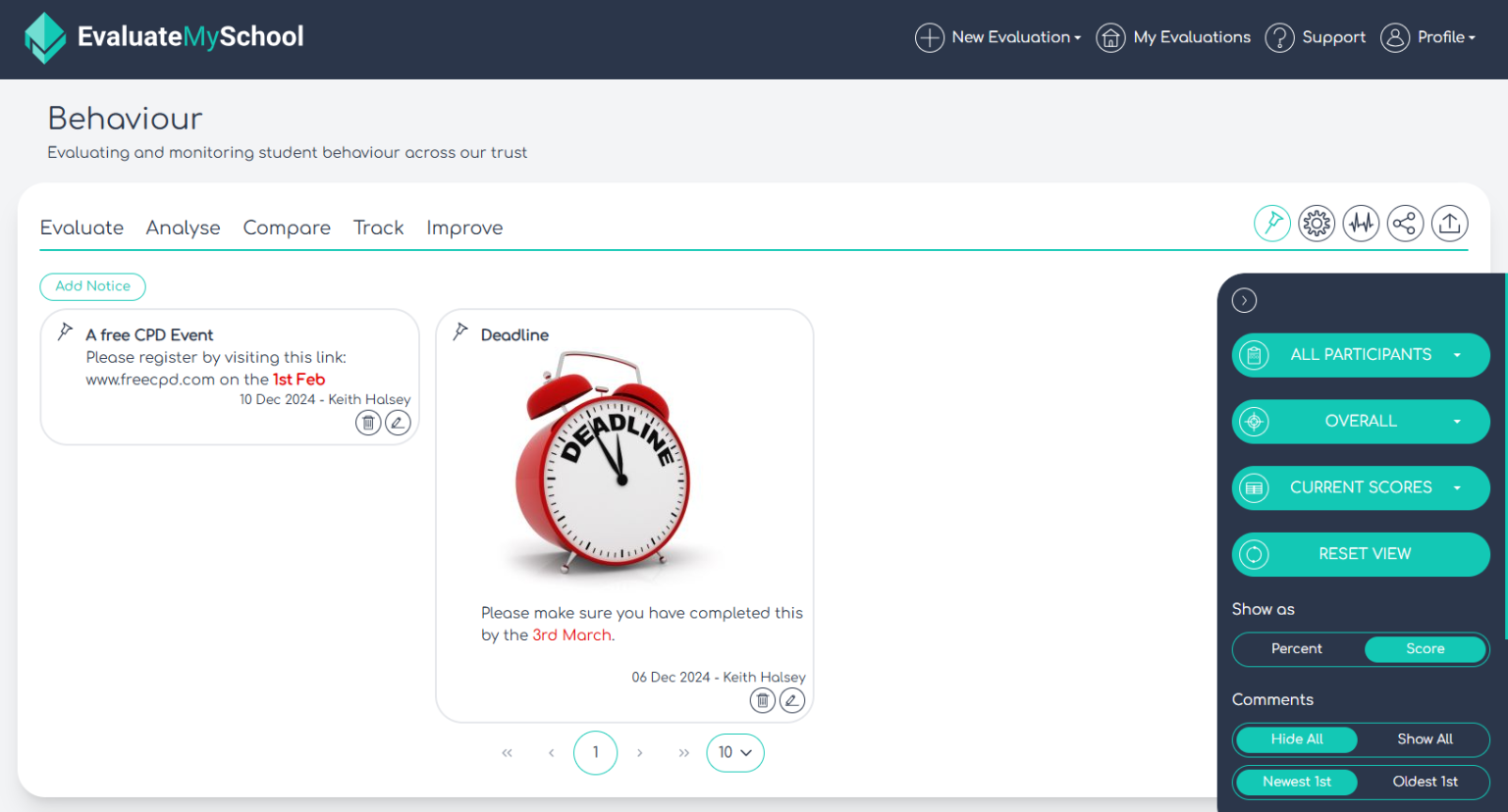 NEW: Updated homepage with added features – EvaluateMySchool